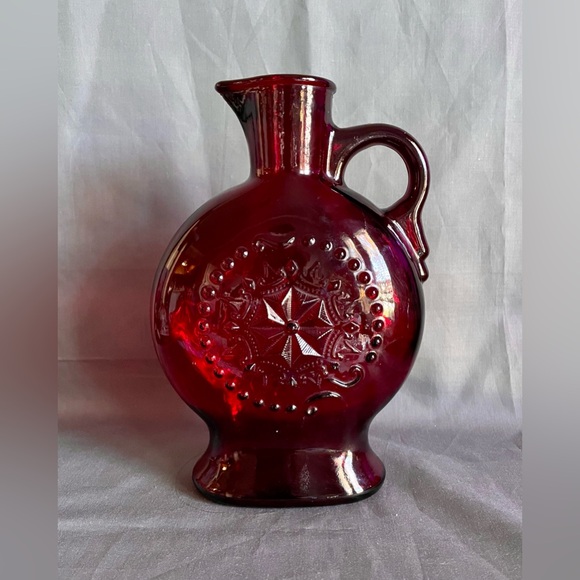 Wheaton | Accents | Vintage 7s Wheaton Ware Ruby Red Star Decanter ...